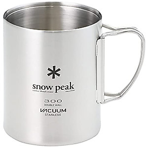 Snow Peak Unisex's MG-213 Stainless Steel Vacuum Double Wall 300 Mug, Silver, 300ml