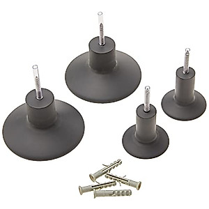 Blomus Wall Hooks 65800 Wall Hook Set, Gunmetal, 4.5 cm