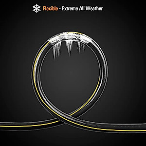 Solution4Patio Garden Short Hose 3/4 in. x 7 ft. Hose Reel Lead in Hose, Male/Female Solid Brass Fittings, No Leaking, Short Connector Hose for Water Softener, Dehumidifier, Camp RV, Janitor Sink Hose