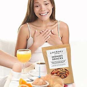 Kepperton Momma Snacks Trail Mix - Gourmet Seasoned Crunchy Blend Food Gift Funny White Elephant Gag Gifts for Mothers Day Friends Womens Stocking Stuffers