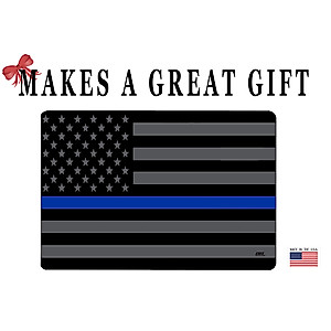 Rogue River Tactical Subdued Thin Blue Line Flag Gun Cleaning Mat Bench Pad Gift for Police Officer Law Enforcement