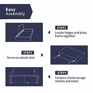 ZAFLY Convertible Modular L Shape Sofa with Storage Ottoman Sets 3-Seat Sectional Couch for Small Space Living Room Bedroom