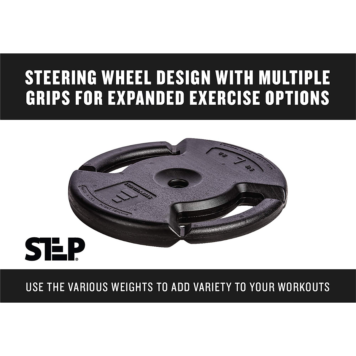 The Step Fitness Deluxe Barbell Weight Set, 60 lbs with Bar, Collars, and Weights