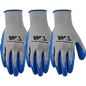 Wells Lamont mens 3 Pair Pack work gloves, Grey, X-Large Pack of US