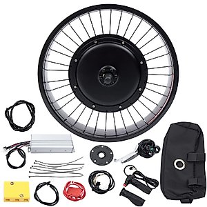 SHOWLIVEU Electric Bicycle EBike Conversion Kit 20 Inch E-Bike Front Wheel Frame Kit 20" 48V 1000W for Fat tire Bike Motor kit Electric Bicycle Motor Conversion Kit Front Wheel