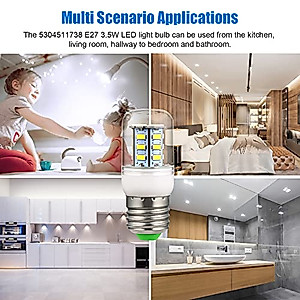 Freeboy 5304511738 LED Refrigerator Light Bulb Replacement for Frigidaire Electrolux Kenmore Refrigerator PS12364857, AP6278388, 4584444, KEI D34L Refrigerator Bulbs-3.5W White Light (3''×1.2'')