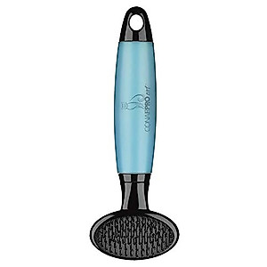 CONAIRPRO Dog & Cat Cat Soft Slicker Brush, Cat Brush for Shedding, Removes Tangles, Mats & Loose Hair, Soft Coated Pins for Gentle Brushing, Memory Gel Grip Handle