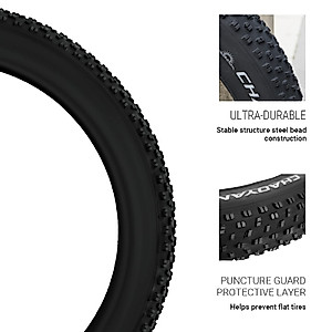 Himiway 26" Mountain Bike Tires 26×4 Replacement Bike Tire Compatible with Most 26 x 4.0 Road Mountain MTB Hybrid Electric Bike Bicycle Tires and Tubes, Black 1 Pack