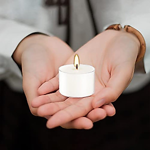 Tea Light Candles-Unscented White Smokeless Candles in Bulk -8 Hours Burn Time-for Weddings,Parties,Home,-100 Count