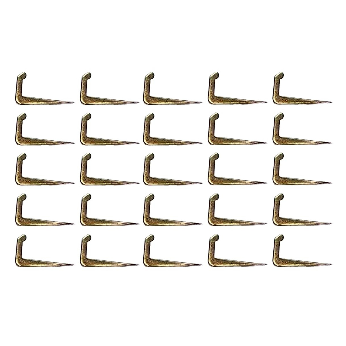 Shade Doctor of Maine Small Brass Plated Tenter Hooks - 25 Pack