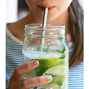 U Konserve - Stainless Steel Straw and Brush, Environment Friendly Alternative to Plastic Straws, Durable Stainless Steel, With Handy Straw Brush (Set of 2)