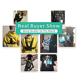 KARUIZI Chest Strap Holder for Phone Holder Hero11, 10, 9, 8, 7, 6, 5 Action Camera Accessories POV, Headband Holder, Adjustable Phone Clip Holder Chest Strap Holder Strap Holder