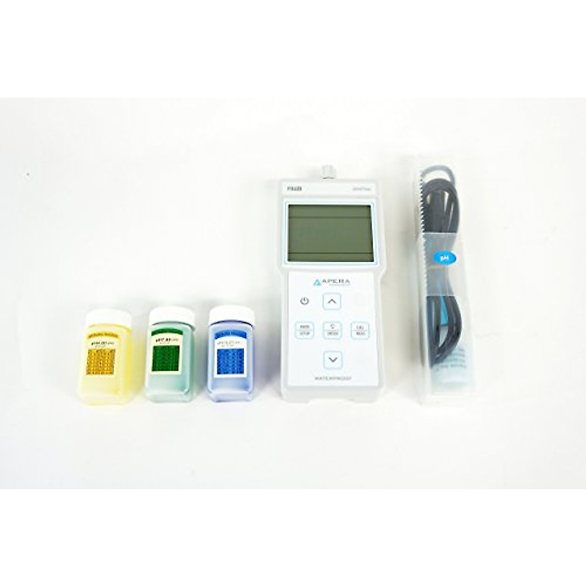 Apera Instruments PH400 Portable pH Meter Kit with Pre-mixed Buffers, 0.01 pH Accuracy, 0-14.00 pH Measuring Range, 3-Point Auto Calibration, 3' Probe