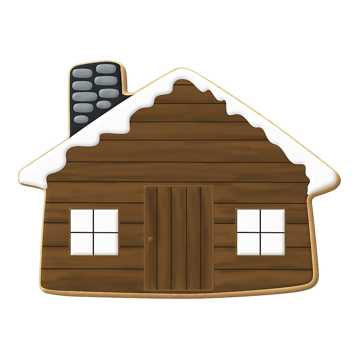 Foose Cabin House Cookie Cutter 4 Inch –Tin Plated Steel Cookie Cutters – Cabin House Cookie Mold