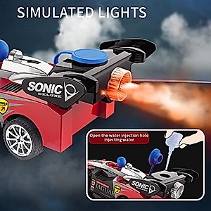 AISYAH Remote Control Car - Spray Car with Lights Control Car, Red Drift Racing Sport Control Cars Toy, Remote Control Car for Boys 8-12, 6 Year Old Boy Gifts