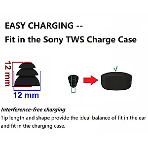 Compatible with SONY WF 1000XM4 triple flange ear tips, JNSA Anti Slip Noise Canceling 3 flange ear tip replacemnt for sony 1000xm4/1000xm3/c500/LinkBuds S, fit in case,1 Size 8 Pairs 4 Colors