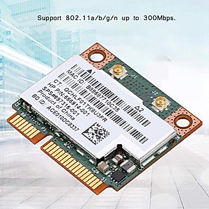 Mini PC-E Wireless Network Card,Bluetooth 4.0 300Mbps 2.4 and 5 GHz Dual-Band PCI-E Wireless LAN Card,Suitable for Broadcom BCM943228HMB,Suitable for Windows 2000/XP/VISTA/7