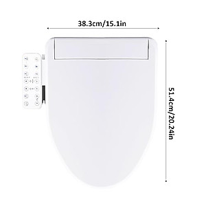 Heated Bidet Seat, Air Dryer Toilet Seat Instant Heated, Smart Bidet Seat, Electronic Heated Toilet Seat, Luxurious Comfort for Home and Hotel