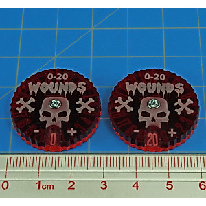 LITKO Wound Dials | Health Tracker | Life Counter | Tabletop Games | Collectible Card Games | Living Card Games | Role Playing Games | LCG | RPG | (Numbered 0-20 (Two Dials))