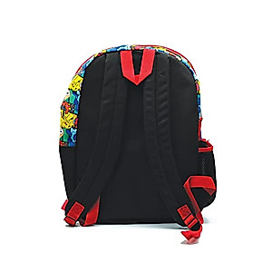 Pokemon Pikachu Characters Print 5 Pc Backpack Bookbag Set Lunch Box Water Bottle