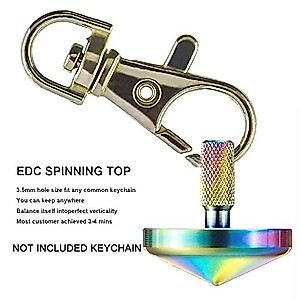 ShowDoo Colorful Metal Spinning Top，Stainless Steel Toys，EDC Desk Toys for Office for Adults and Kids，Unique Gift