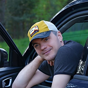 Jeep Have Fun Out There Patch Garment Washed Trucker Hat Unstructured Yellow