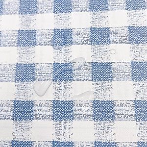 LoveFaye Mediterranean Style Furniture Paper Blue-White Gingham Countertop Door Sticker Shelf Liner 17.7inch by 9.8 Feet