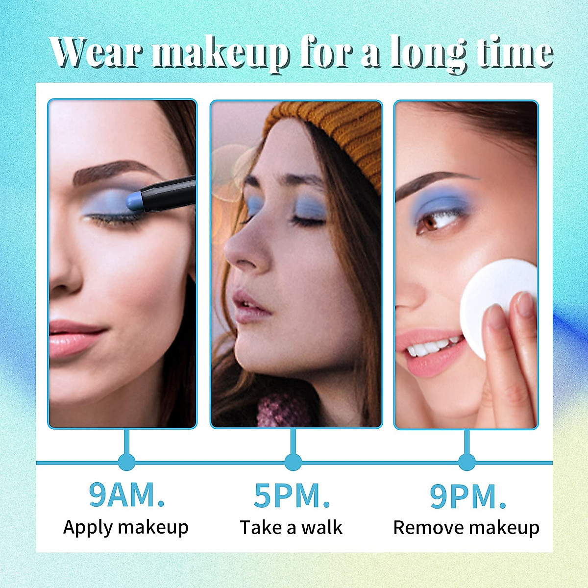 Oillase 12 PCS Eyeshadow Stick Sets with Smudge Proof Eyeshadow Primer Base, Waterproof Glitter Eyeshadow Pen with Soft Brush, Cream Eye Shadow Stick Makeup, Shimmer and Matte Eyeshadow Pencil Crayon