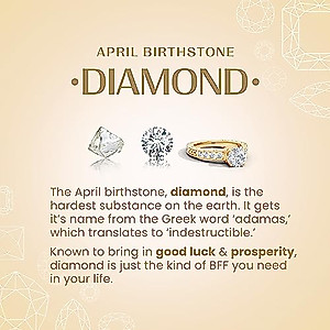 Angara Natural Diamond Solitaire Pendant Necklace for Women in 14K Yellow Gold (Grade-HSI2 | 4.1mm) April Birthstone Jewelry Gift for Women | Birthday | Wedding | Anniversary