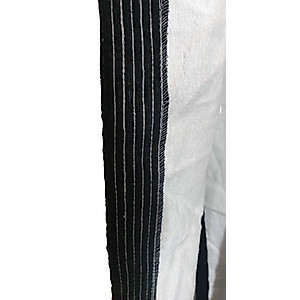 spa Wraps for Women with Fastening Strap Terry Women Bath Cabana Stripe Towel - Cabana Black - XXL