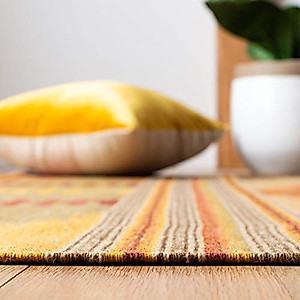 SAFAVIEH Kilim Collection Area Rug - 8' x 10', Red & Multi, Handmade Southwestern Tribal Wool, Ideal for High Traffic Areas in Living Room, Bedroom (NVK177A)