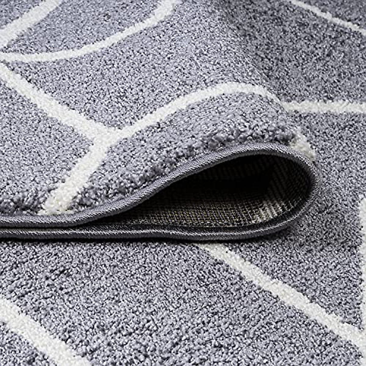 JONATHAN Y SEU101F-5 Tumbling Blocks Modern Geometric Indoor Area-Rug Contemporary Casual Easy-Cleaning Bedroom Kitchen Living Room Non Shedding, 5 X 8, Gray/White