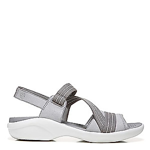 BZees Womens Chance Strappy Sandal Silver Shimmer 6.5 M