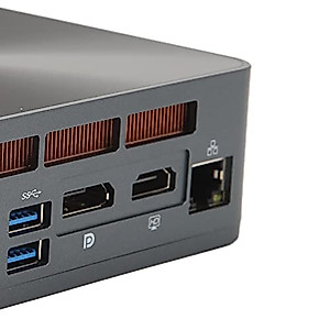 AMONIDA Mini PC Host HD Screen Powerful Multiple Interface 100-240V 4 Core 8 Thread 64GB Mini PC for Work (US Plug 100‑240V)