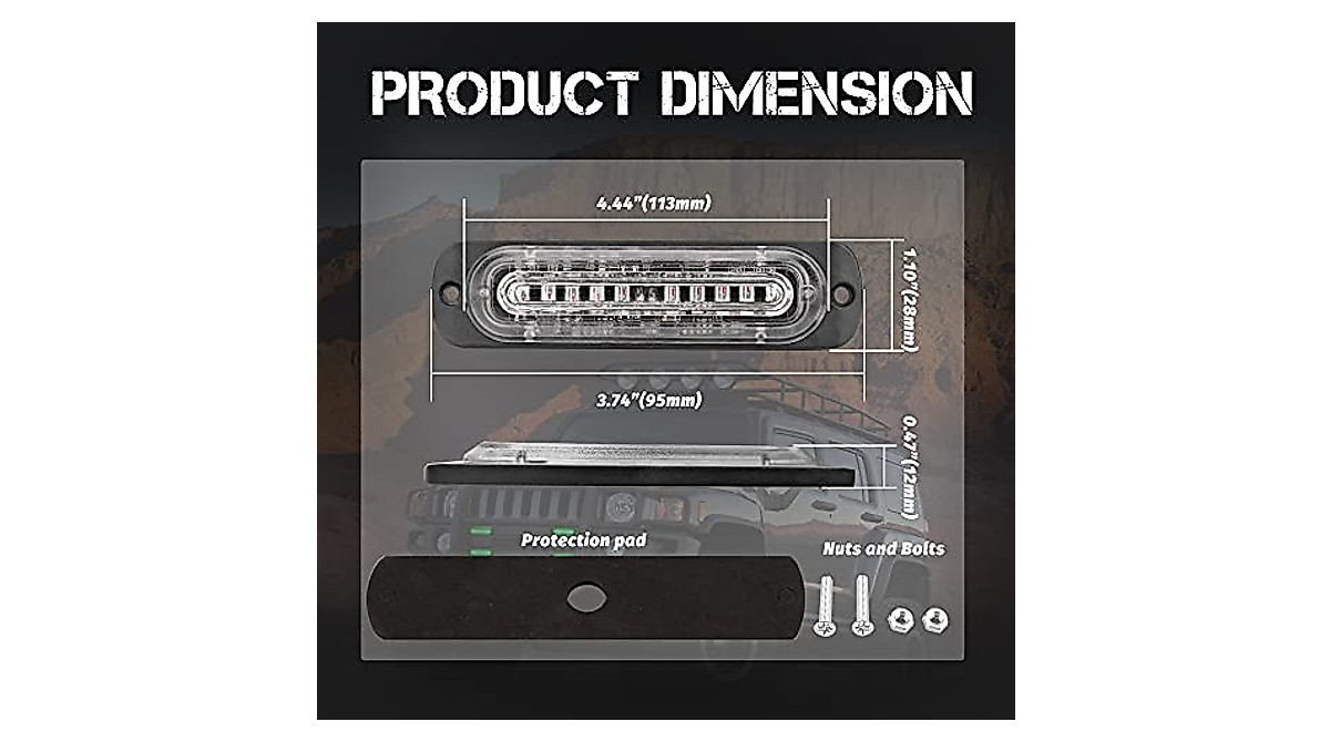 Primelux Green Strobe Lights for Trucks | 10 LED Emergency