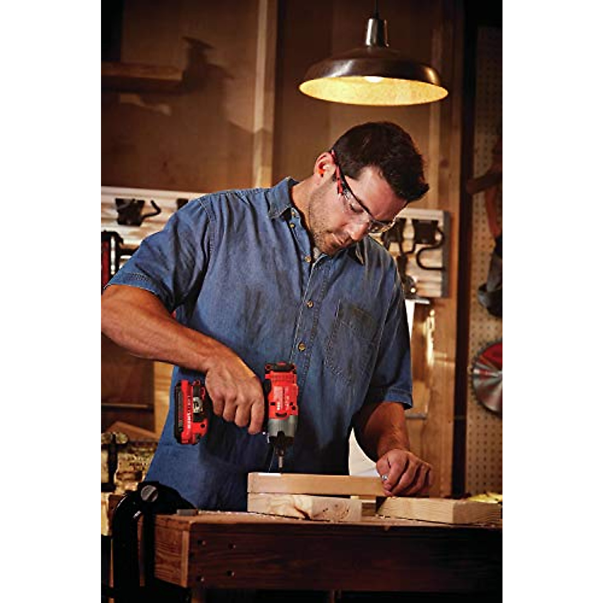 CRAFTSMAN 20V MAX Impact Driver Kit, 1 Battery, 1/4-Inch (CMCF800C1) , Red