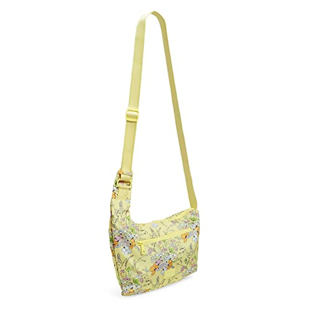 Vera Bradley Women's Recycled Lighten Up Reactive Crossbody Sling Purse, Sunlit Garden, One Size