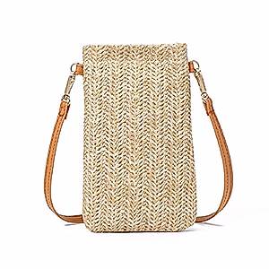 Summer Straw Beach Bag Tote Shoulder Bag Handwoven Purse Handbag for Women Girls Outdoor Casual Top Handle Cross Body Bag