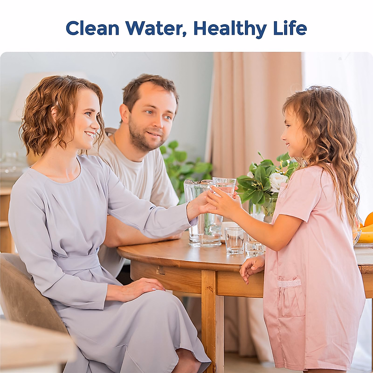 3-Pack Water Filter Replacements for Brita Water Pitchers and Dispensers, NSF 53&42 Certified to Reduce Cadmium, Mercury, Copper, Zinc, BPA free, Lasts 2 Months or 40 Gallons