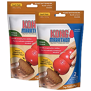 KONG - Marathon (2 Pack, 4 Pieces Total) - Peanut Butter Flavor - Small Dog Treats