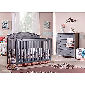 Sorelle Furniture Berkley Baby Dresser – Dresser for Nursery, Kids Bedroom Furniture, Dresser Drawers, Nightstand for Child’s Room with Drawers, Nursery Furniture for Infant-Gray