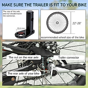 Aosom Bicycle Cargo Trailer, Two-Wheel Bike Luggage Wagon Trailer with Removable Cover, Fits 22"-28" Bicycle Wheels, Red