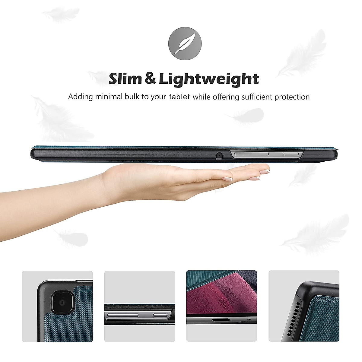 ProCase Galaxy Tab A7 Lite Case 8.7 Inch 2021, Slim Stand Protective Case Folio Cover for Samsung Galaxy Tab A7 Lite Tablet 8.7" SM-T220 T225 T227 -Teal