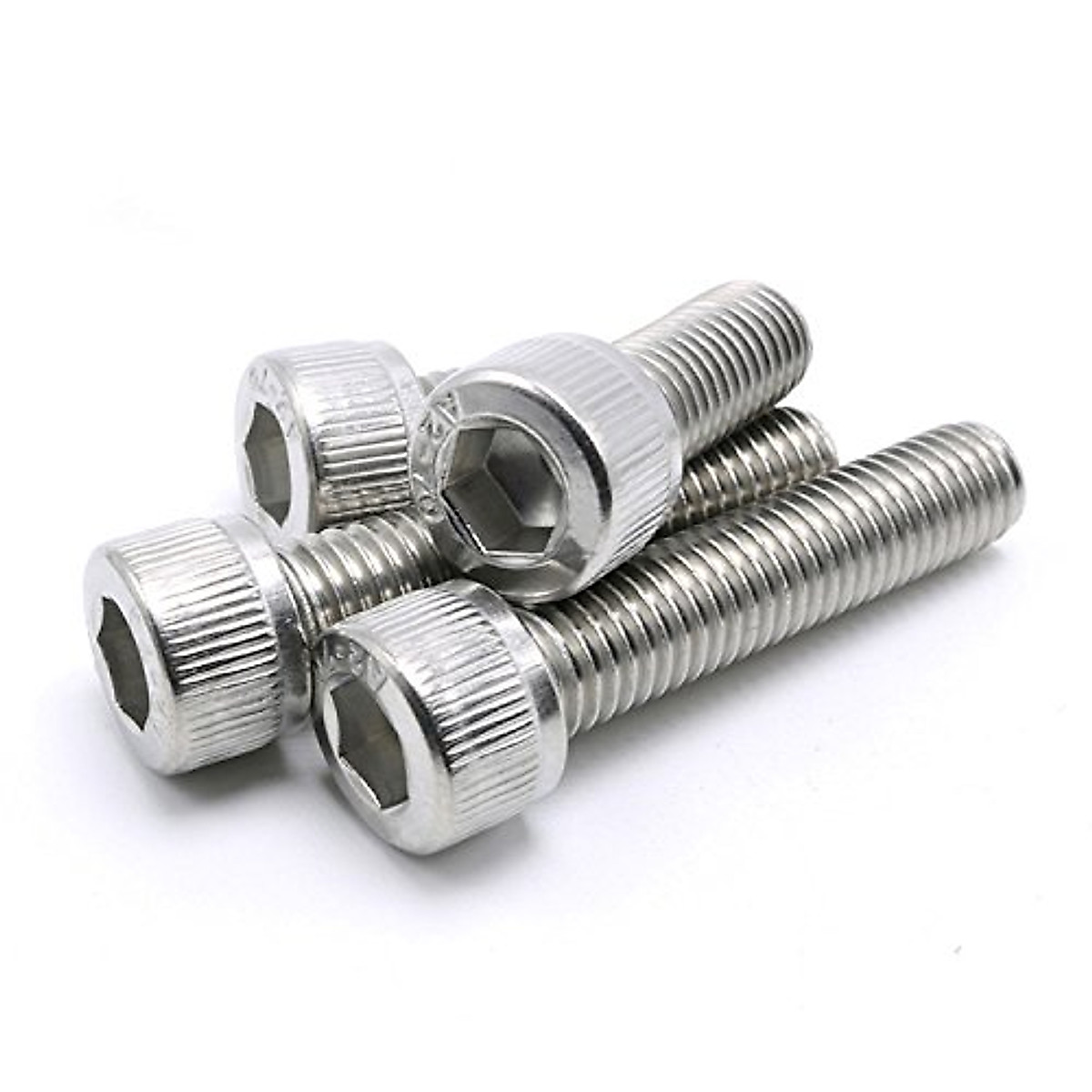 M2 x 4mm Hex Socket Head Cap Screws,Pack 100-piece,Stainless Steel,Full Thread,Metric,Knuled Head