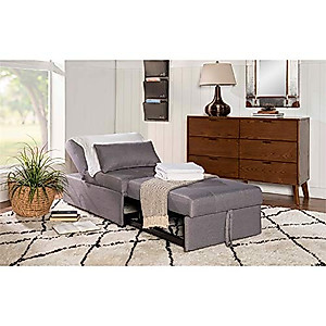Pemberly Row Convertible Sofa Bed in Gray