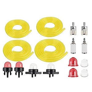 partszen Fuel Lines 530095646 Fuel Filter for Hus Ryobi Homelite Craftman Chainsaw String Trimmer Leaf Blower 2-Stroke Echo Poulan Weed Eater with Primer Bulb
