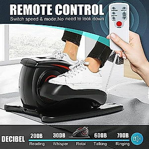 ANCHEER Under Desk Elliptical Machine, Leg Exercise Pro Machine Pedal Exerciser for Seniors as Seen on TV Portable Leg Exerciser While Sitting with Massage Pedal (Black)