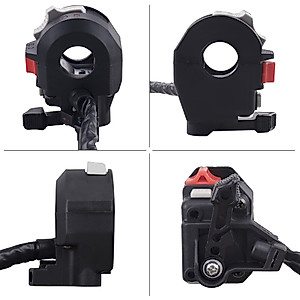 JINGKE Left Handlebar Control Engine Start Run Off Headlight Switch and SwitchStarter Solenoid Relay for Yamaha ig Bear 250 400 Bruin 250 350 Grizzly 350 400 660 Kodiak 400 450 Raptor 350 660