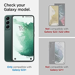 Spigen Tempered Glass Screen Protector [Glas.tR EZ Fit] designed for Galaxy S22 Plus [Case Friendly] - 2 Pack