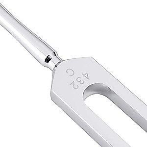 QIYUN Tuning Fork, 432 Hz Tuning Forks Healing Tuned, Tuning Fork with a Malle, Cleaning Cloth and Bag, Aluminum Alloy